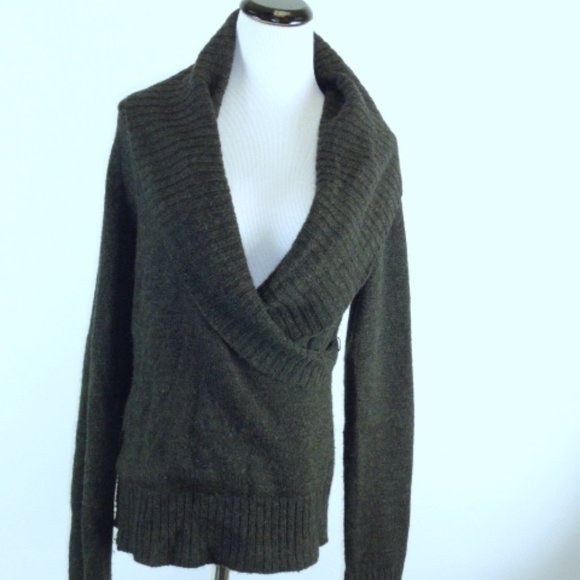 Mason | Sweaters | Mason Shawl Crossover Faux Wrap Alpaca Sweater S ...
